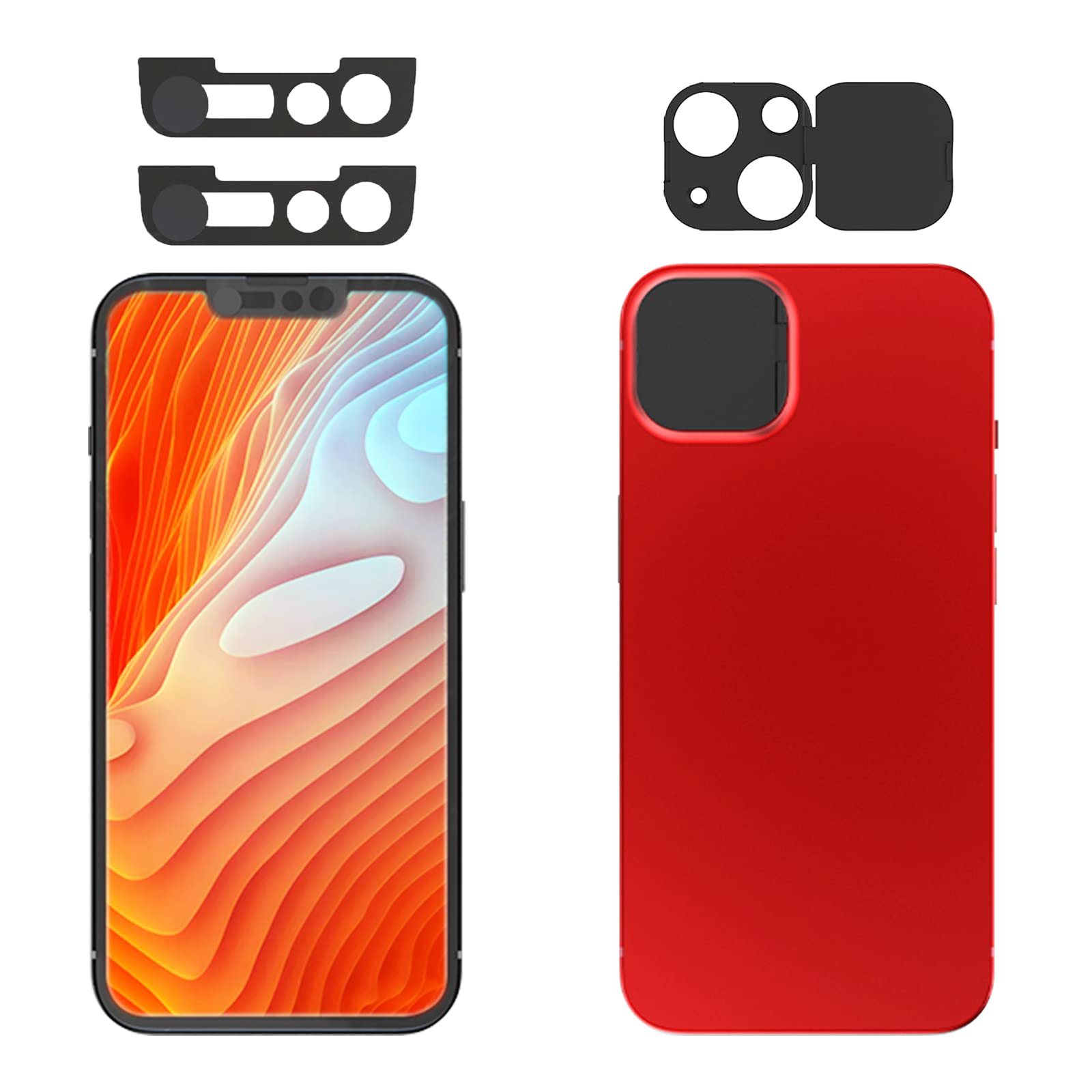 EYSOFT Privacy Cover Compatible for iPhone 13/iPhone 13 Mini Bundled with iPhone 13 Front Camera Cover,Protect Privacy and Security But Not Affect Face Recognition
