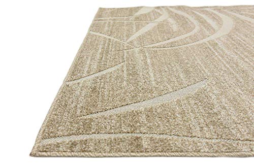 Unique Loom Outdoor Botanical Collection Area Rug - Orlando (5' 1" x 8' Rectangle, Beige/ Cream)