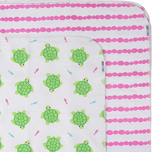 ZOOCCHINI "Cotton Candy Flannel Receiving Blankets - for Babies Newborn - 18+ Months, 100% Cotton, 40" W x 40" L (Rose)