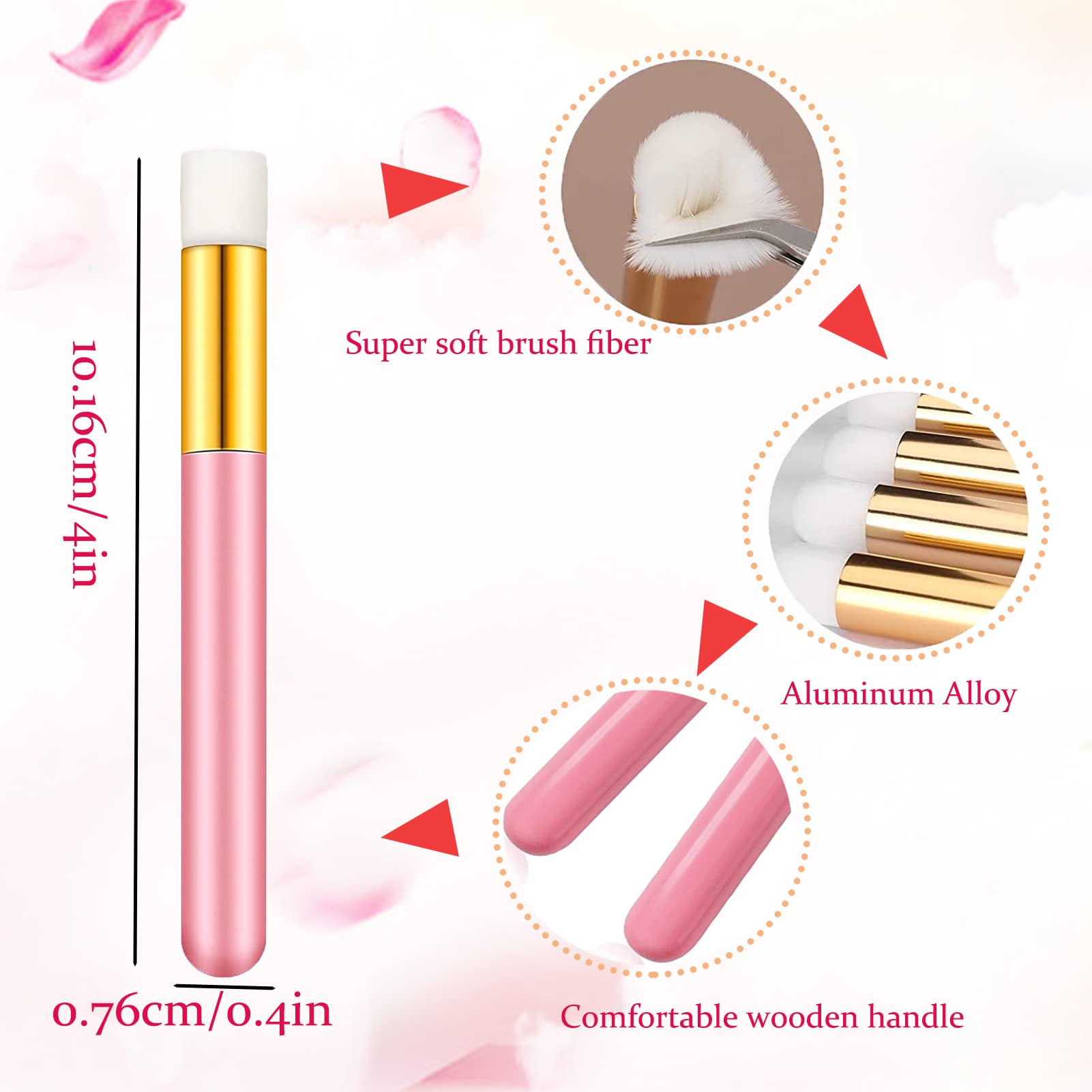 BUCICE 4 PCS Lash Fan Kit for Eyelash Extension,USB Portable Eyelash Fans Rechargeable Handheld Dryer Fan with Lash Shampoo Brushes,Plastic Wash Bottle