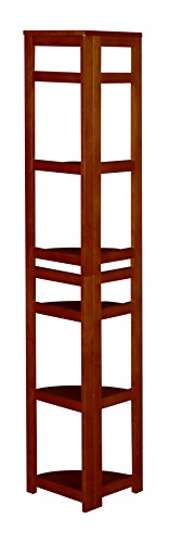 Regency Flip Flop 67-inch High Corner Folding Bookcase- Cherry