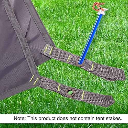 CAMPMOON Waterpfoof Camping Tarps 7x7 Feet, Large Oxford 4 in 1 Tent Footprints Ultralight Compact Ground Cloth for Camping Backpacking, Gray
