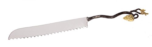 Yair Emanuel Challah Knife with Grape Branch Handle