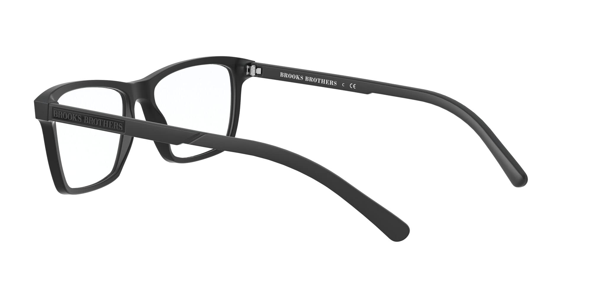 Brooks Brothers Men's Bb2048 Rectangular Prescription Eyewear Frames, Dark Tortoise/Black/Demo Lens, 56 mm