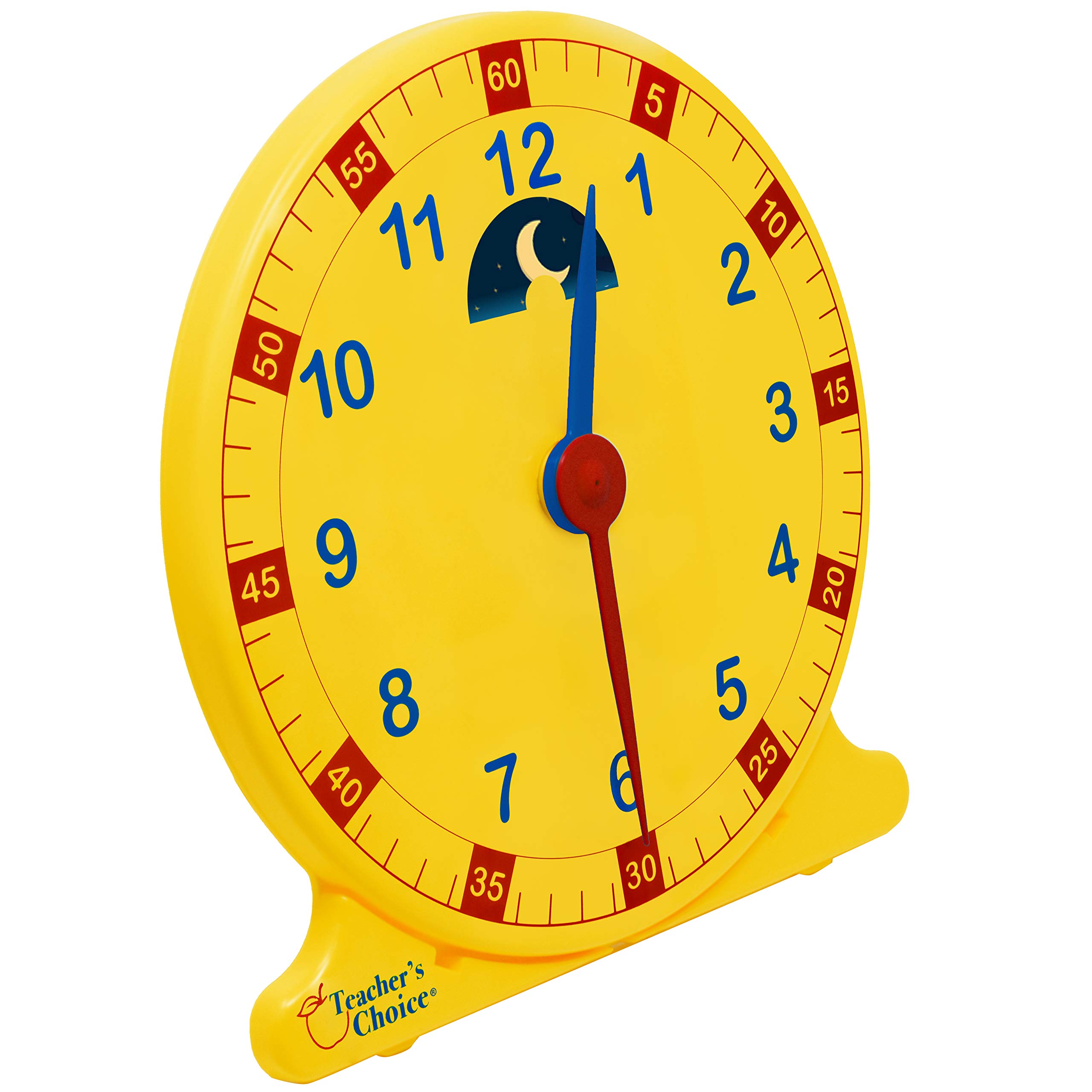 Learn How to Tell Time Teaching Clock β Large 12" Classroom Demonstration Night and Day Learning Clock