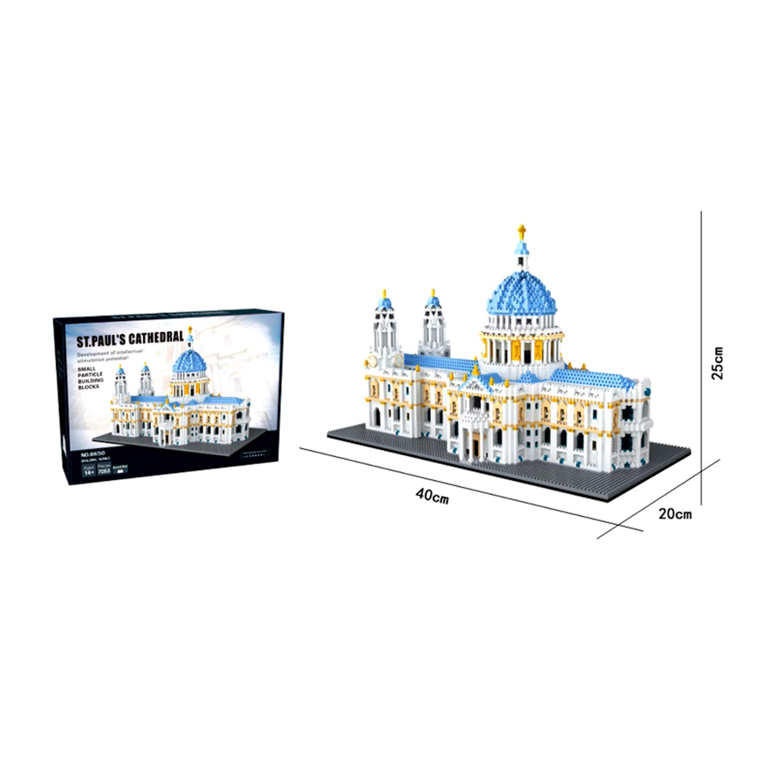 SHZJ Micro Mini Blocks Set,World Famous Landmark St. Paul's Cathedral,3D Puzzle Building Blocks Set Toys for kid Or Adult(7053 Pcs)
