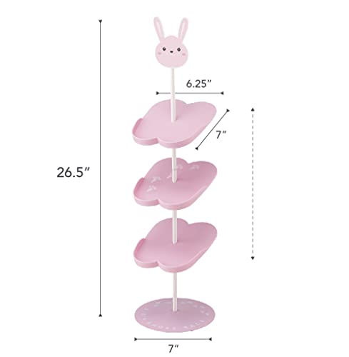 Yamazaki Home Bunny Children's Kid's Organizer | Steel | Shoe Rack, One Size, Pink