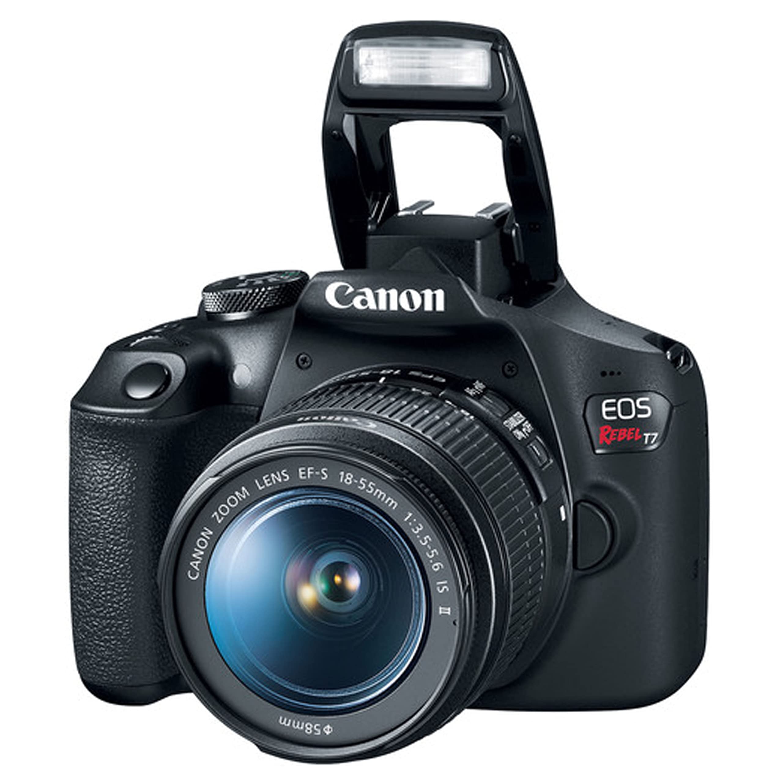 Canon EOS Rebel T7 DSLR Camera w/EF-S 18-55mm F/3.5-5.6 Zoom Lens + 128GB Memory + Case+ Steady Grip Pod + Tripod + Filters + Remote + Lenses + Software + More (42pc Bundle)