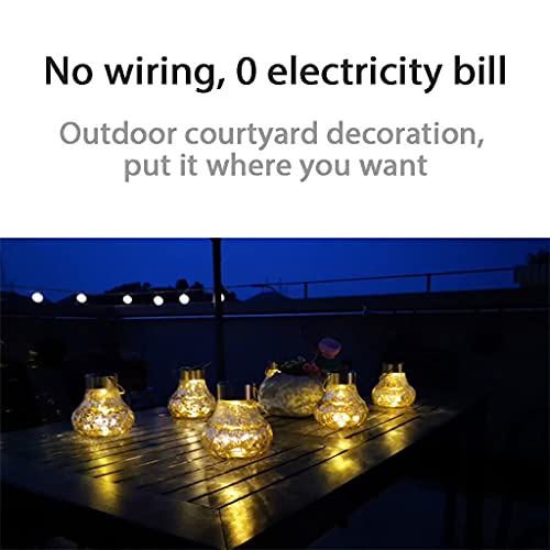 Solar Light Outdoor Home Garden Waterproof Hanging Light Garden Balcony Decoration Creative Fashion Glass Chandelier