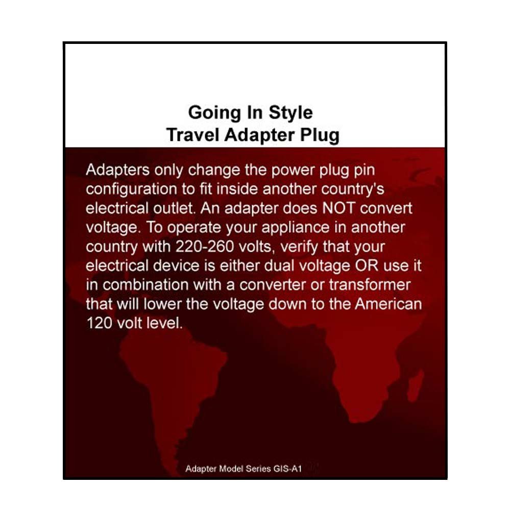 VCT VP-5 Israel Adapter Plug Converts USA Plug to Israel Plug