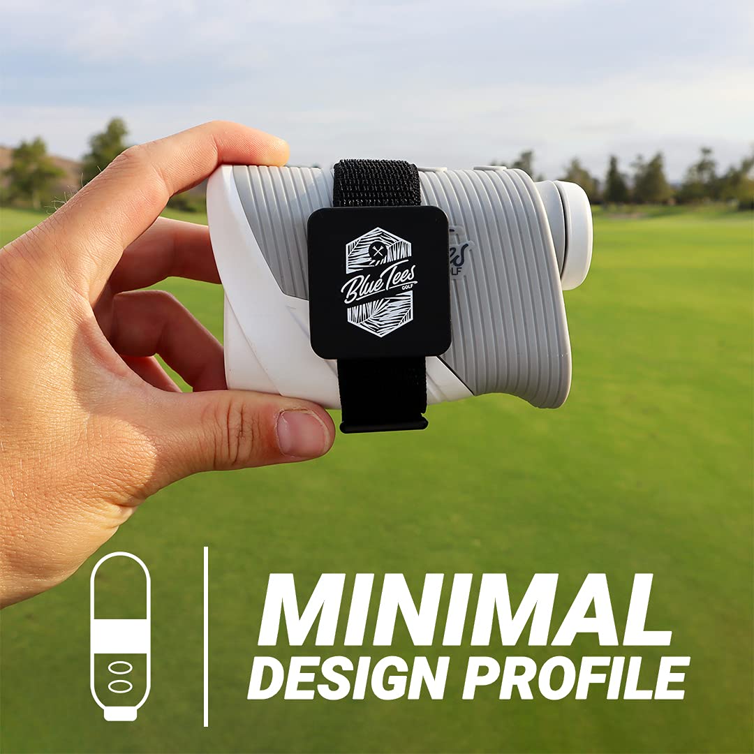 Blue Tees Golf Series 2 Laser Rangefinder - 800 Yards Range, Flag Lock Pulse Vibration, Non Slope. Attaches to Push Cart, Golf Cart Rails.
