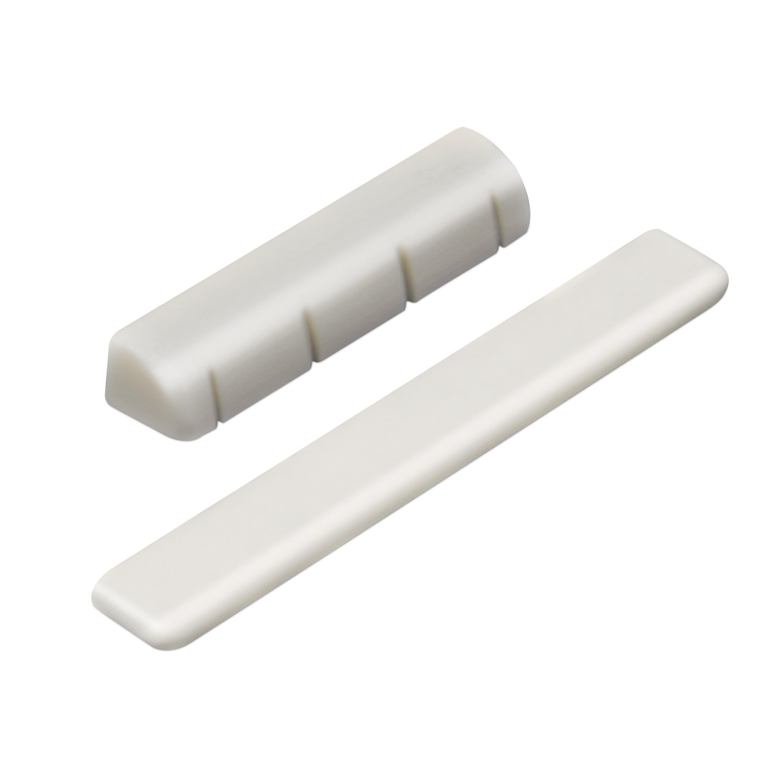 Blisstime 2 Sets of Bone Saddle and Nut 3 pcs Sand Paper For Ukulele Made of Real Bone