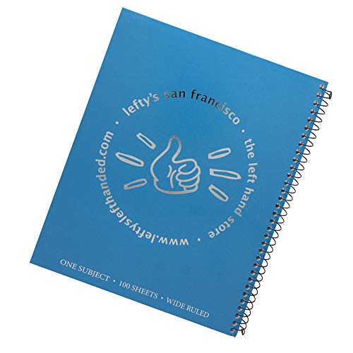 Left-Handed Only from Lefty's Wide Ruled Notebook with Logo Cover, Set of 3, Assorted Colors