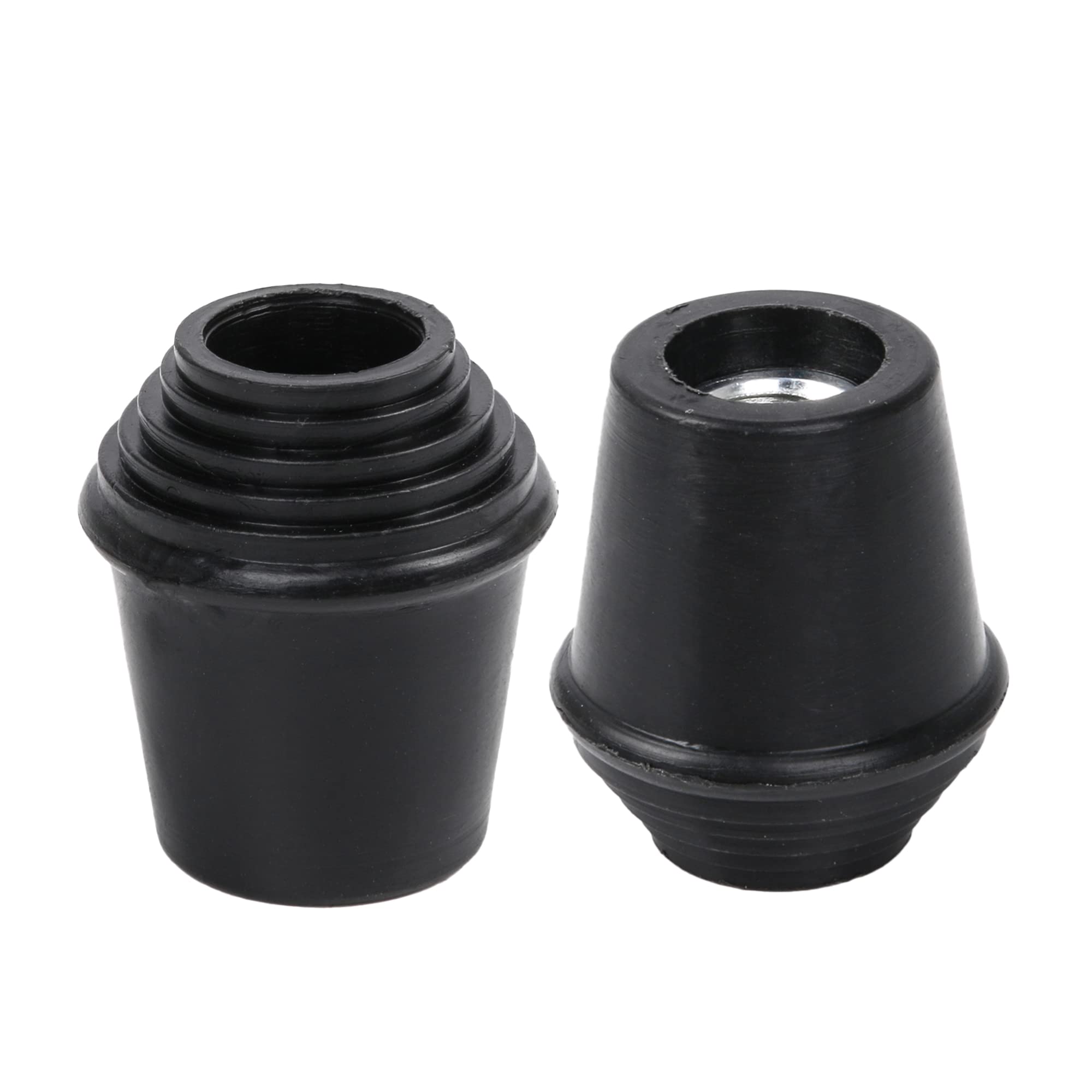 BQLZR Bass Drum Threaded Rubber Feet 1.32x1.14 Inch Black with Metal Washer Pack of 4