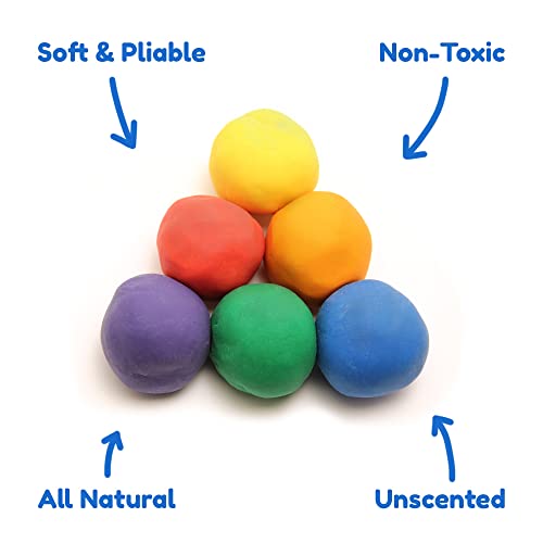 Hygloss Products Play Dough, Safe & Non-Toxic Modelling Dough for Arts & Crafts, Learn & Play, Unscented, 1lb. White