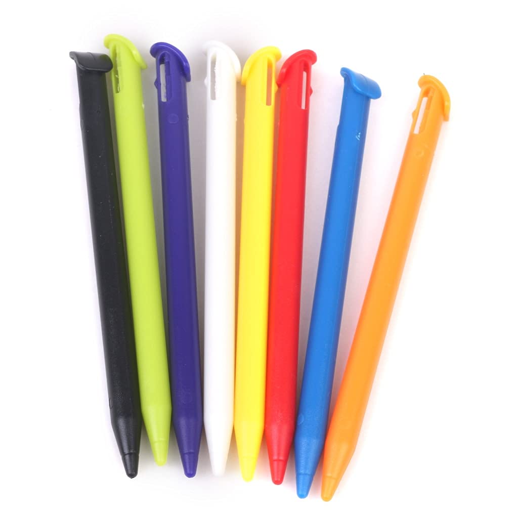 NSLikey 8 Pcs Multi-Color Plastic Stylus Touch Screen Portable Pen Lapiz Tactil for New 3DS LL XL Console