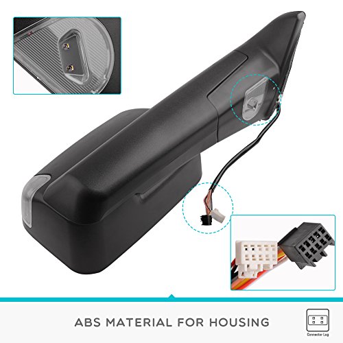 YITAMOTOR Towing Mirrors Compatible with Dodge Ram, 2009-2018 Ram 1500, 2010-2018 Ram 2500 3500 with Power Heated Led Turn Signal Light Puddle Lamp