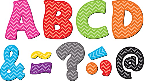 Teacher Created Resources Chevron 3" Magnetic Letter, 0.10" x 3" x 3", Multicolor, 67 per Pack
