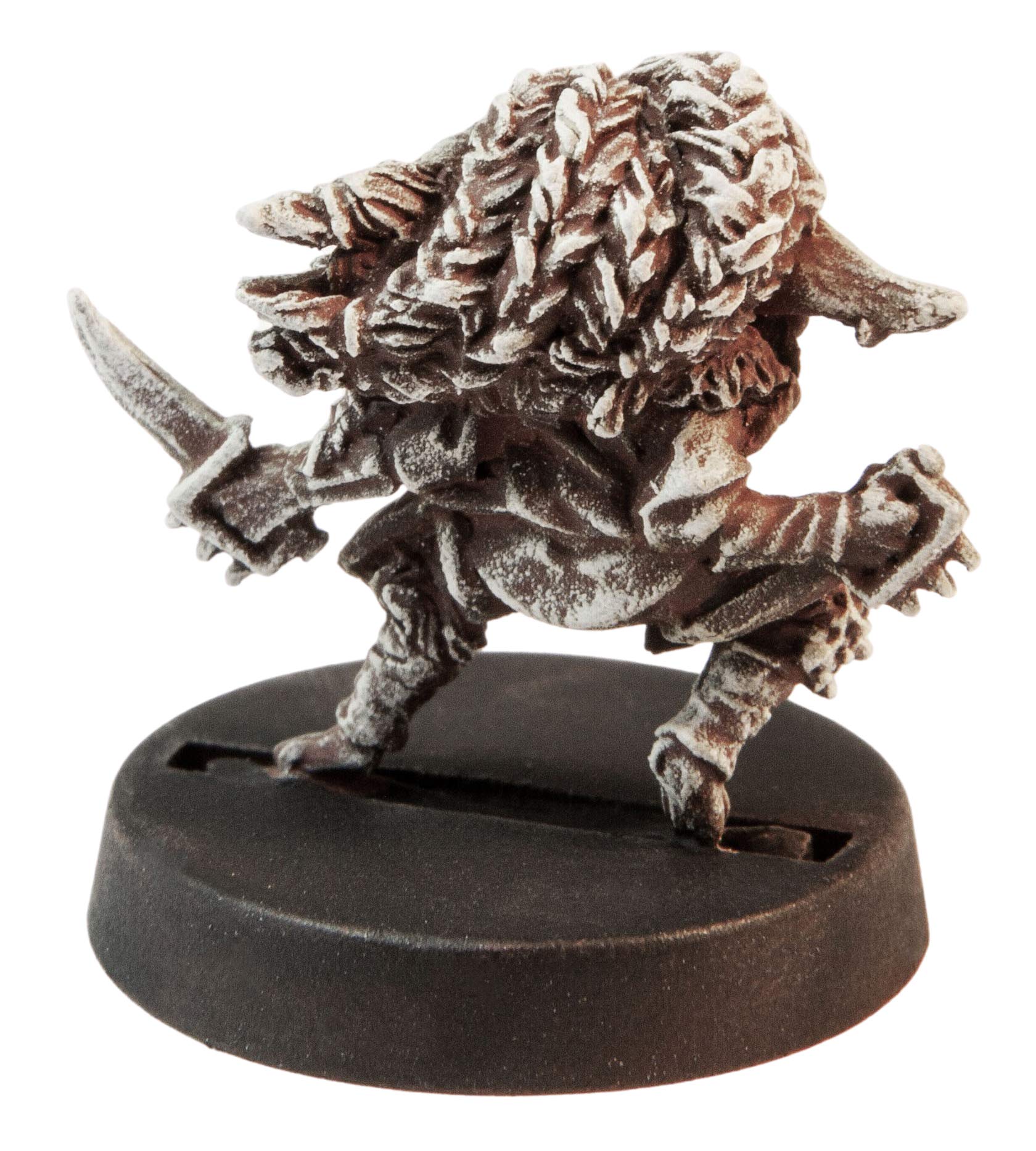 Stonehaven Miniatures Female Goblin Rogue Miniature Figure, 21mm - 100% Pewter Metal - Includes Slotted Creator Base - for 28mm Scale Table Top War Games - Designed & Made in USA
