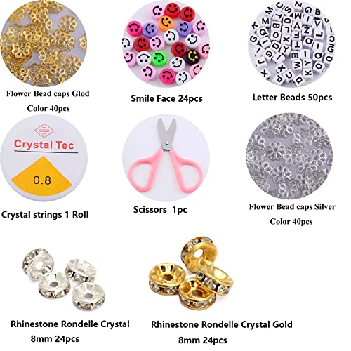 Glass Beads Kit for Jewelry Making Bracelet Charms Set Bulk Crafts 480pcs 8mm Round 12colors with Accessories, Chakra Bead DIY Beading Necklace Adults Beginners (Glass Jade)