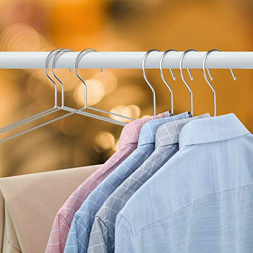 FSUTEG Coat Hangers, 40 Pack Wire Hangers Stainless Steel Metal Hangers Heavy Duty Hangers, Ultra Thin Clothes Hangers 16.5in