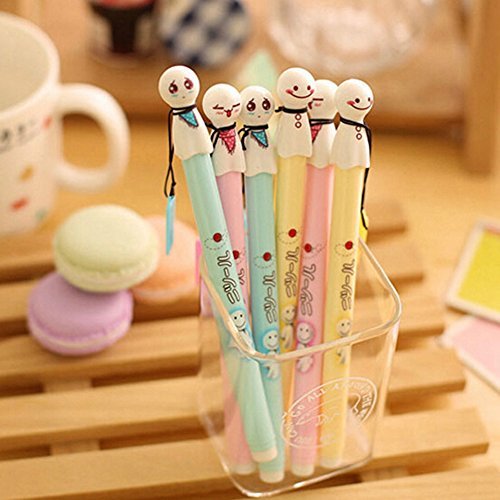 Pack of 12 Pcs 0.38 Mm Cute Cool Japanese Sunny Doll Gel Ink Pen Office School Supplies Students Children Gift by BLUECELL