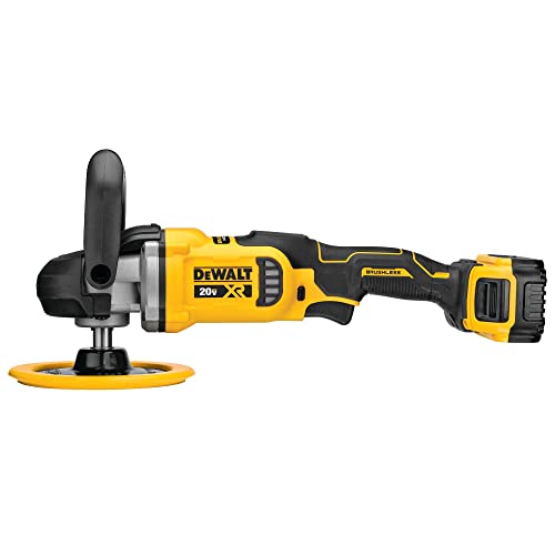 DEWALT 20V MAX* XR Cordless Polisher Kit, Rotary, Variable Speed, 7-Inch, 180 mm (DCM849P2)