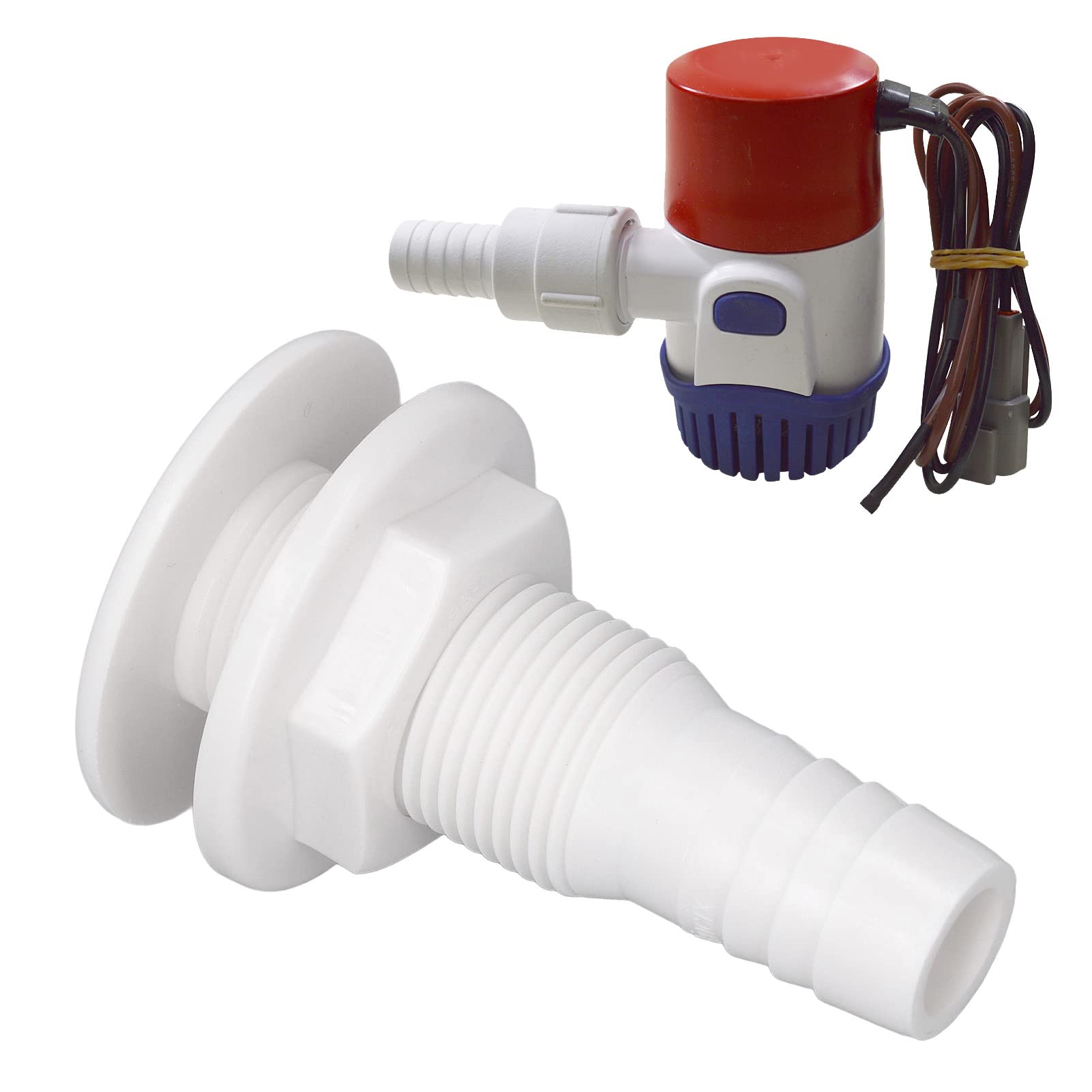 Bilge Pump Hose Installation Kit,3/4in Bilge Pump Hose Installation Kit with 6ft PVC Hose Rust Proof Kink Replacement for Marine Boat Yachts