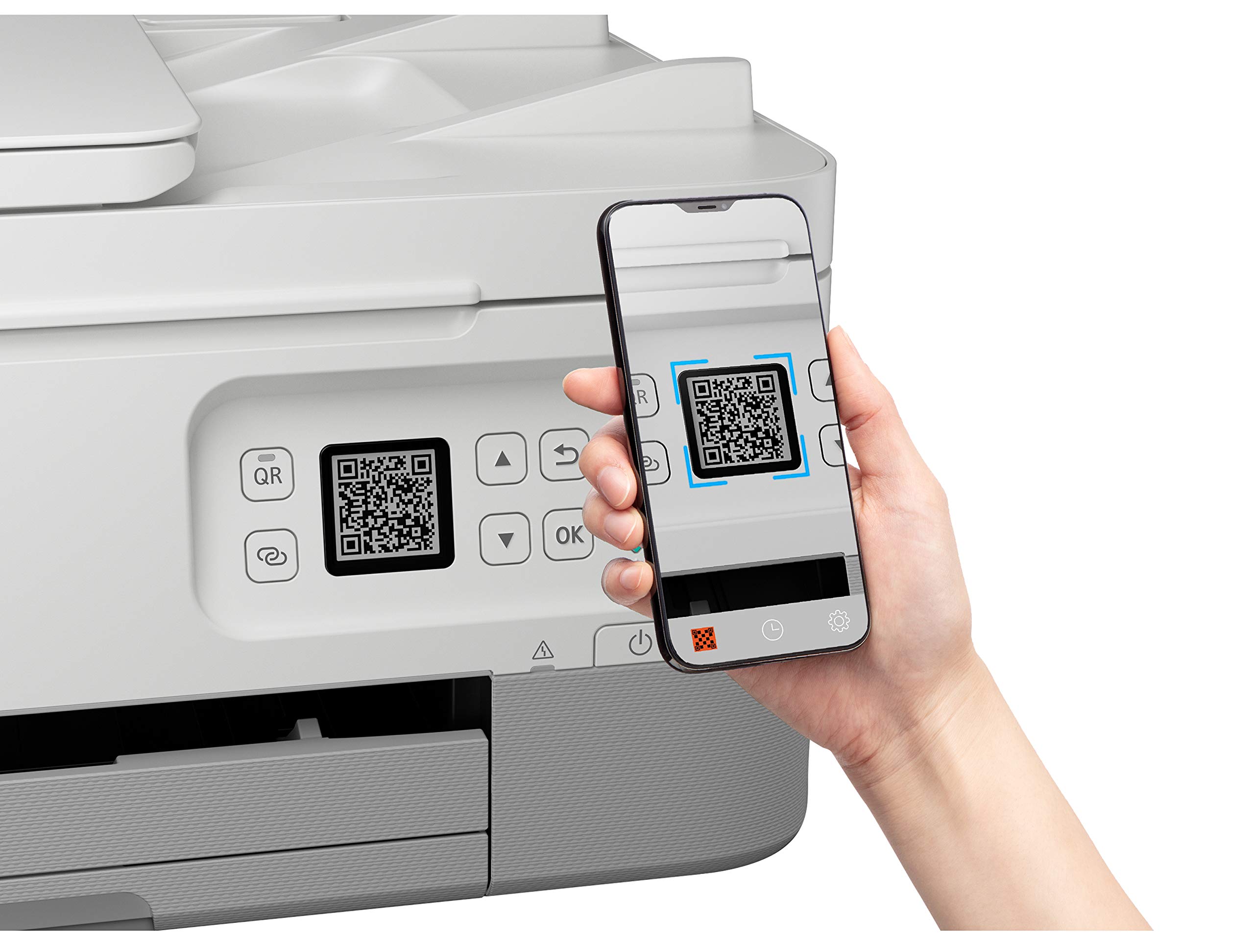 Canon TR7020 All-in-One Wireless Printer for Home Use, White, Compact (4460C022)