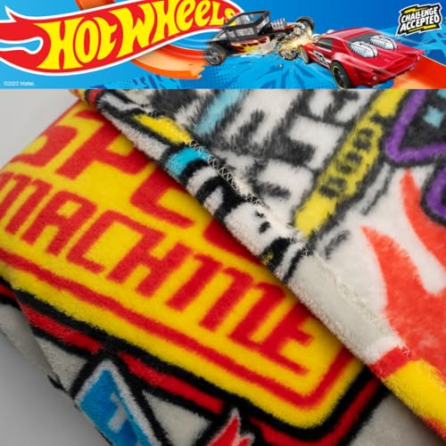 Franco Hot Wheels Kids Bedding Super Soft Plush Throw Blanket, 46 in x 60 in, (Officially Licensed Product)