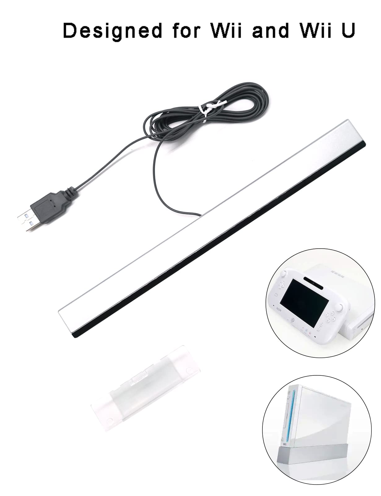 Otakulicious Wii Sensor Bar USB for Wii U Motion Dolphin Bar for Nintendo Console