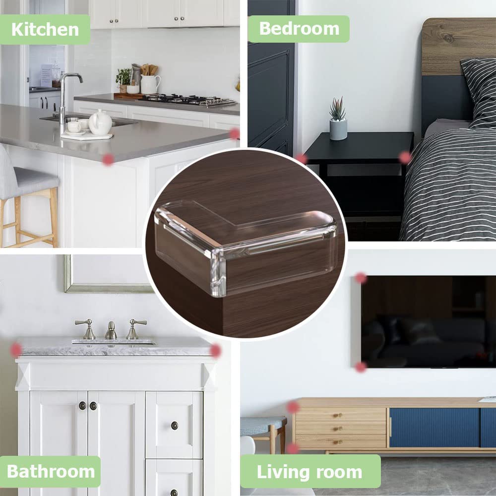 Corner Protector for Baby Furniture Corner Guard Corner Protector,Cover Sharp Furniture,Table Edges and CabinetsTransparent,24 Packs (40 * 40 * 15, transparent)