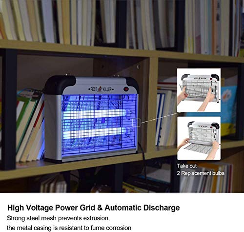 Electric Bug Zapper/Pest Repeller Control-Strongest Indoor 2800 Volt UV Lamp Flying Fly Insect Killer Files Killer Repellent Traps Eliminator Catcher Lure Zap Kills Mosquito