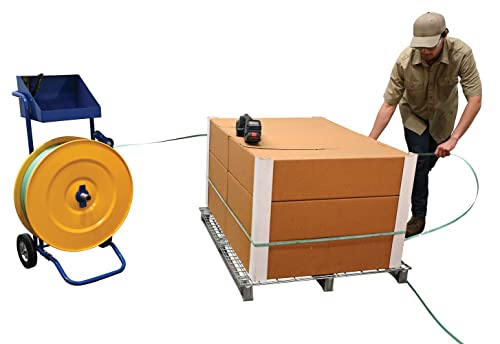 Vestil STRAP-PS-HD Steel Strapping Cart with Powder Coat Finish, 24-7/8" Width, 43" Height, 20-1/2" Depth