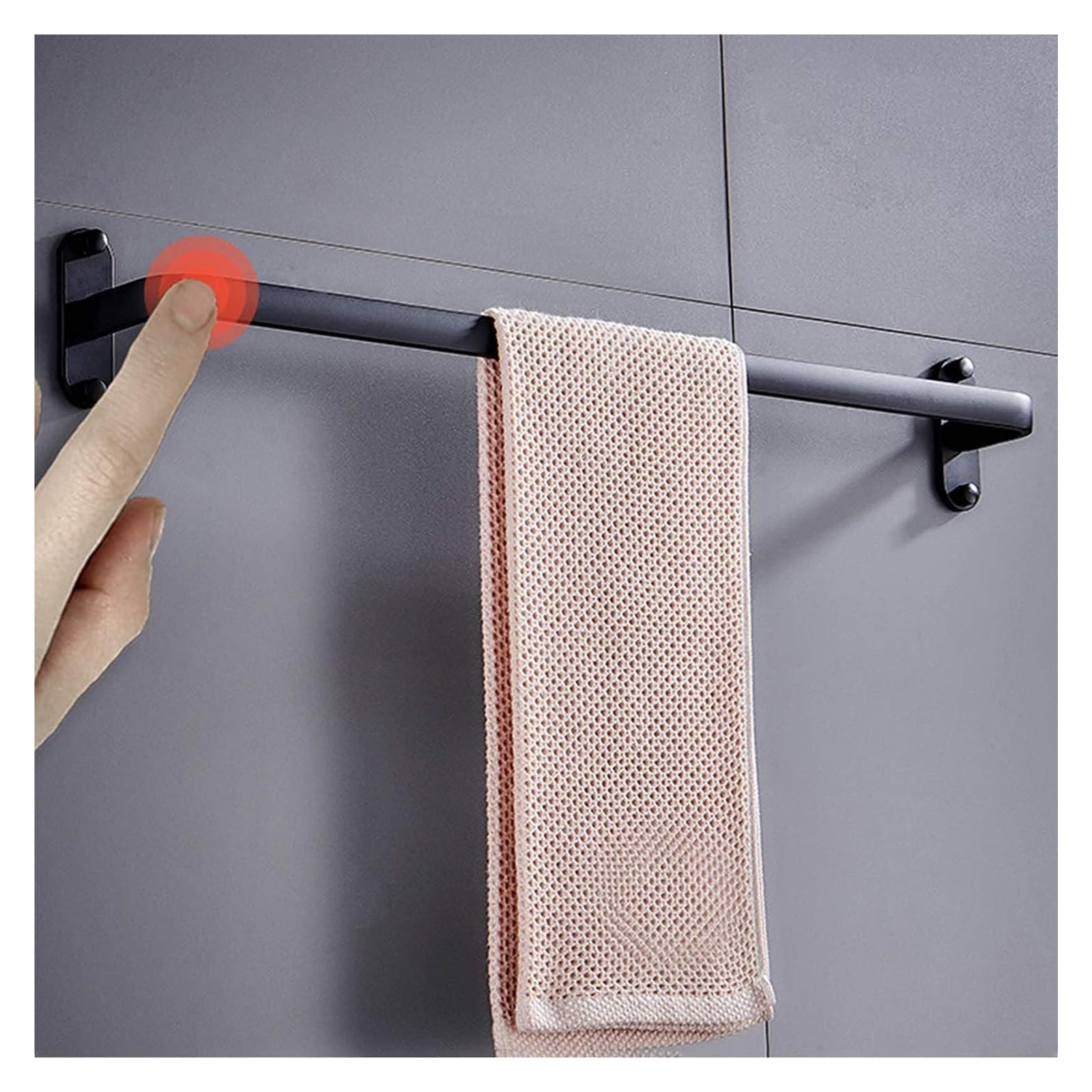 Towel Racks Wall Mount Towel Rail, Wall Mounted Family Kitchen Bathrooms Holder Towel Rails Space Aluminum Home Bath Towel Bar Towel Holder Bathroom Hardware/Gold/60Cm (Color : Gold, Size : 40Cm)