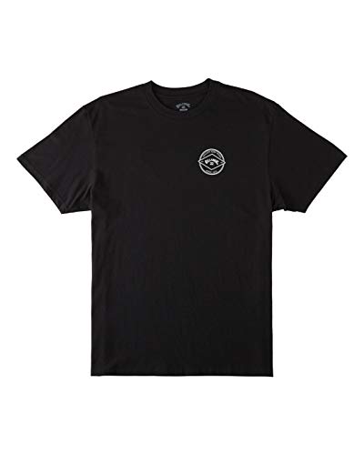 Billabong Men's Short Sleeve Premium Logo Graphic Tee T-Shirt, Black Rotor Arch, M