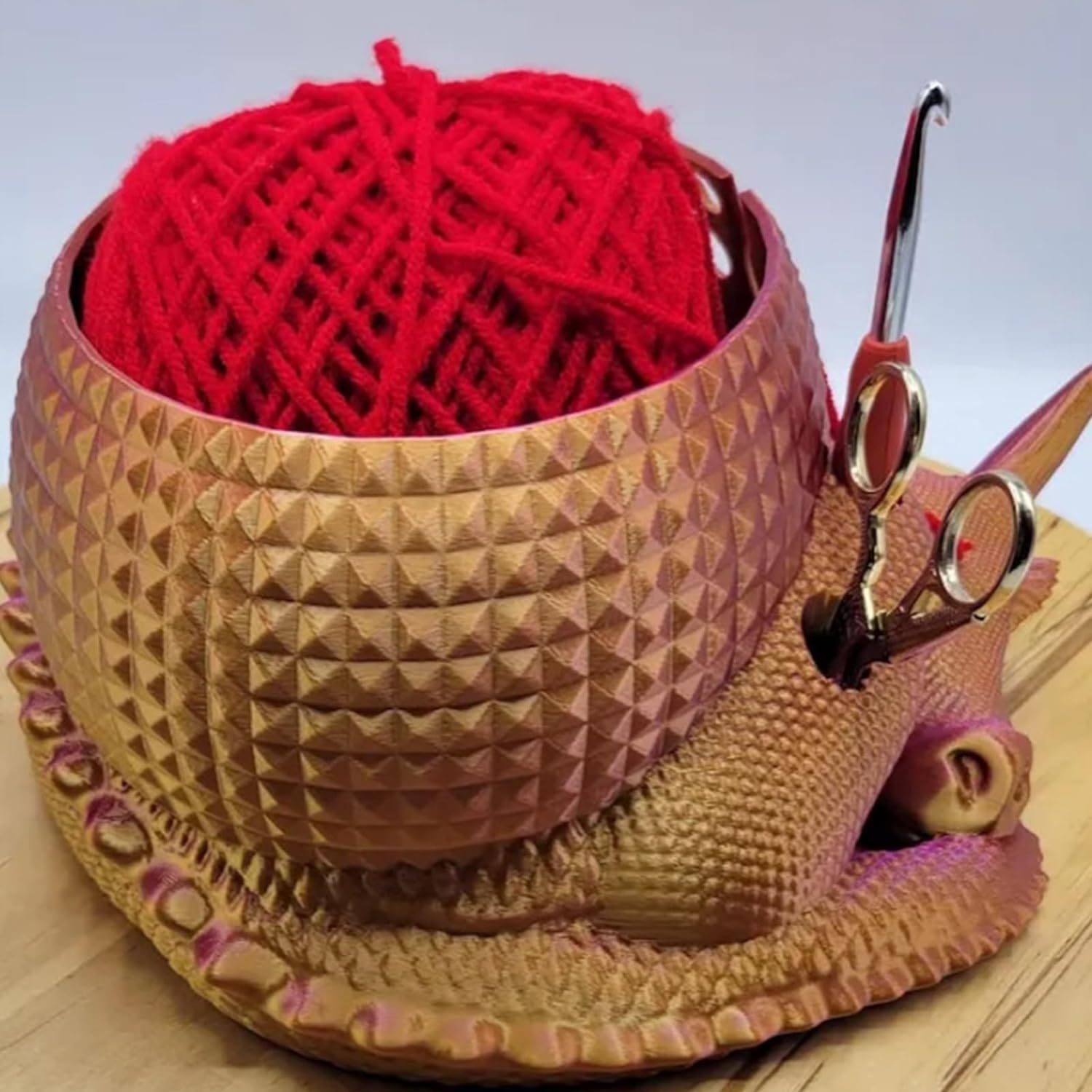 Fantasy Dragon Egg Knitting Yarn Bowl, Crochet Yarn Bowl for Knitting, Yarn Knitting Accessories Storage Box DIY Knitting Crochet Twisted Yarn (Blue)