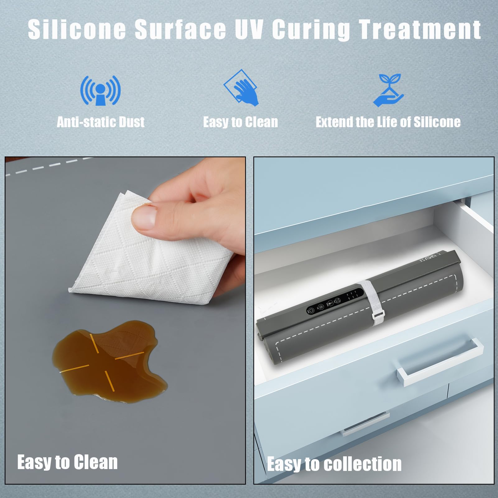 Electric Warming Tray, Warming Mat for Food,Portable Premium Silicone Electric Heating Tray with Auto Shut-Off and Lock for Parties Buffet