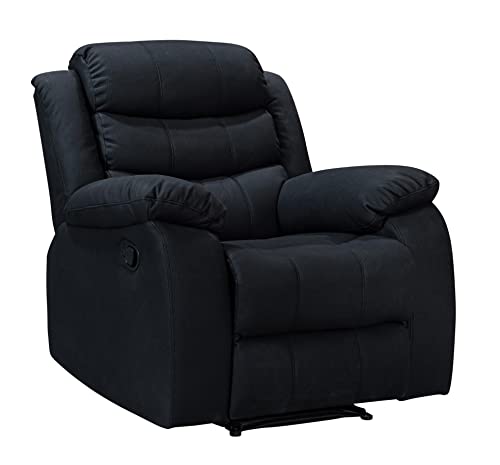 ICE ARMOR 996002BK Manual Overstuffed Cushions for Bedroom and Living Room Recliner Sofa Chair in Black Finish Black 36D x 36W x 40H in