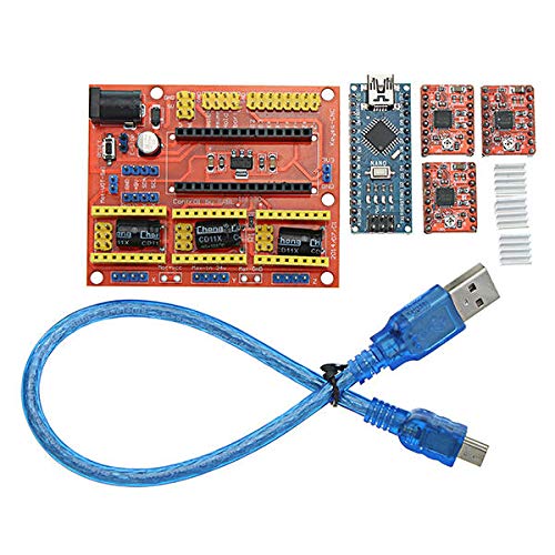 DRNKS CNC Shield V4+ with Nano 3.0 A4988 Stepper Motor Driver Board - Products That Work with Official Boards DIY Electronic Module