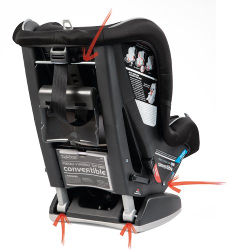 Peg Perego Primo Viaggio Convertible - Reversible Car Seat - Rear Facing for Children 5 to 45 lbs and Forward Facing for Children 22 to 65 lbs - Made in Italy - Licorice (Black)