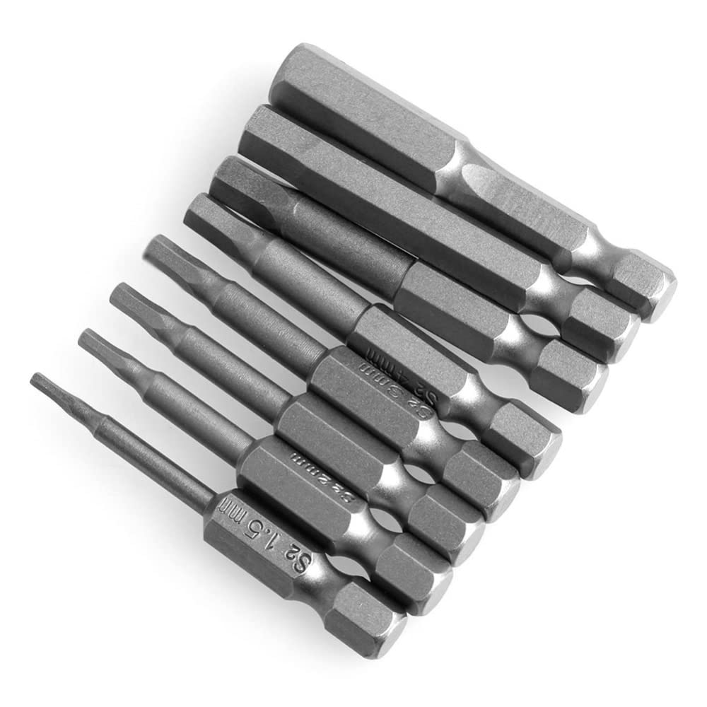 Impact Driver Allen Bits + Torx Bits Set Quick Change 1/4" Hex Shank Hex Head Torks Allen Wrench Quick Release Hex Key Power Drill Drive Star Bits 2 Inch Long Quick Connect Impact Ready - 20pc Set