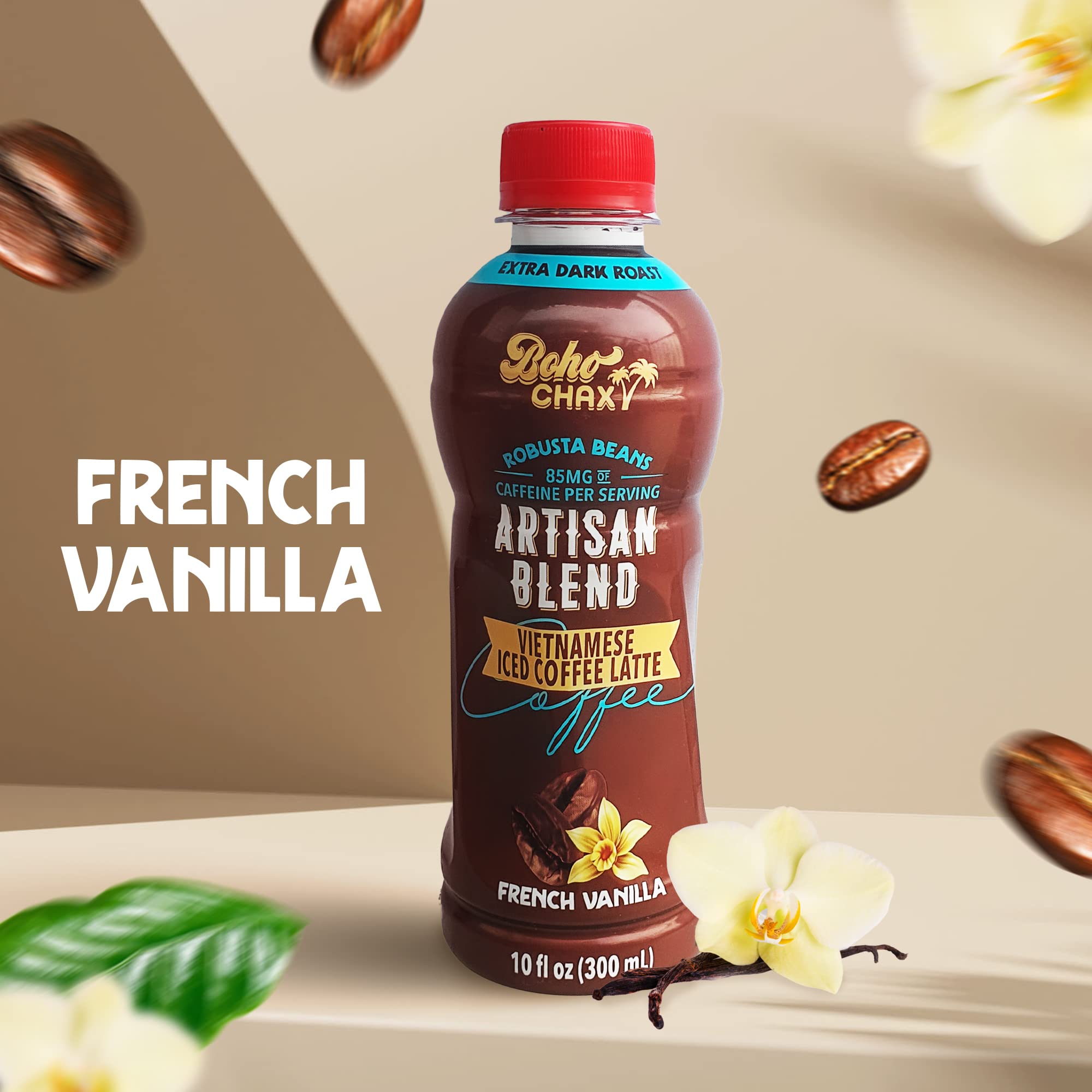 Boho Chax Vietnamese Iced Coffee Latte, Variety Pack with Traditional, Mocha and French Vanilla