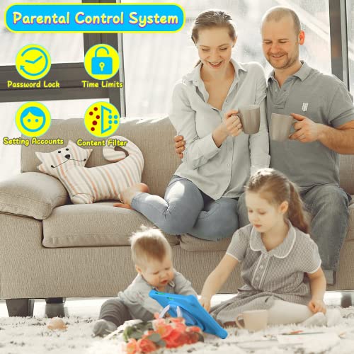 SGIN Kids Tablet, 10 Inch Tablet for Kids, 2GB+32GB Android 12 Kids Tablets with Case, WiFi, Parental Control APP, Dual Camera, Educational Games,iWawa Pre Installed (Blue)