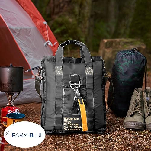 Farm Blue Tactical Aviator Flight Bag β Para Rescue Parachute Style- Medium Size Pilot Laptop Crossbody Briefer -Stealth Black