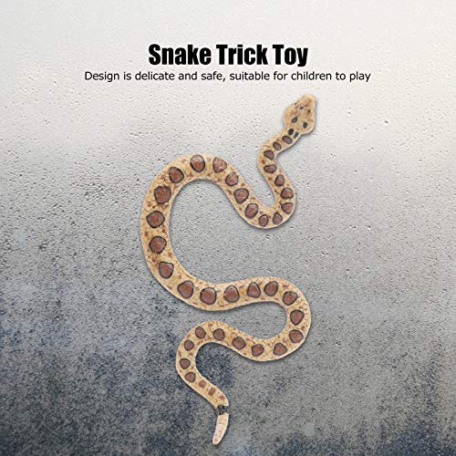 Bagima Highly Simulation Snake Trick Realistic Rubber Snake Mini Snake Model Decoration Supply Prank Props for Halloween Party (cobra)