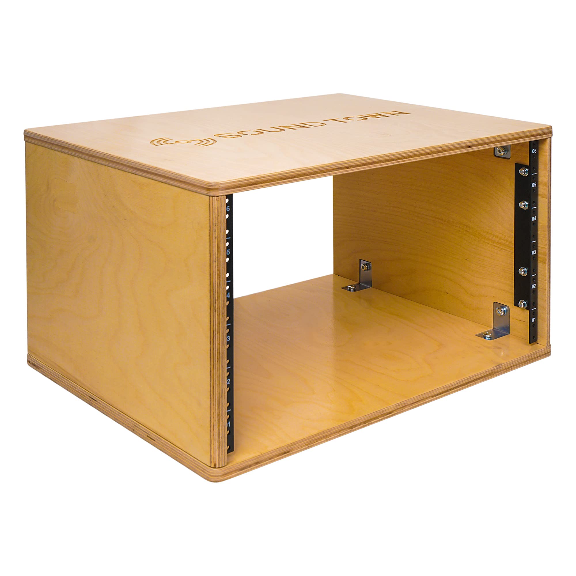 Sound Town 6U Studio Equipment Rack with Baltic Birch Plywood (SDRK-6)