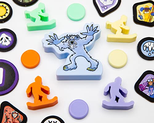 Skull Canyon Ski Fest Board Game - Race Down the Slopes and Conquer the Mountain! Strategy Game for Kids and Adults, Ages 14+, 2-4 Players, 45-90 MInute Playtime, Made by Pandasaurus Games