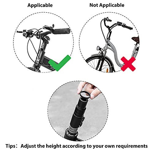 BLOOKE Bike Fork Stem Extender Bicycle Handlebar Stem Riser,Adjustable Aluminium Alloy Head Up Adapter for 1-1/8"Bike Neck Extender Black