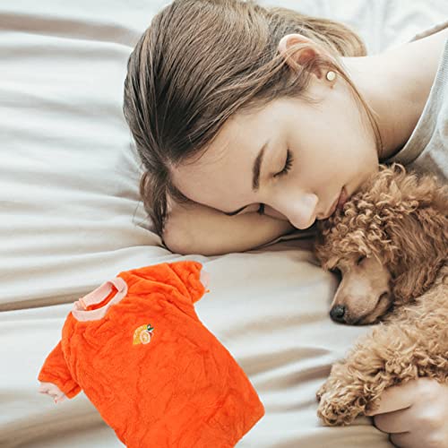 GLSTOY Decorative Outfits Autumn Warm Pattern Winter Stretchy Shirts Sweater Clothes Dogs Cold and Outdoor Clothes: Pet Cloth M Legged Thickening Two Fruit Clothing, Comfortable